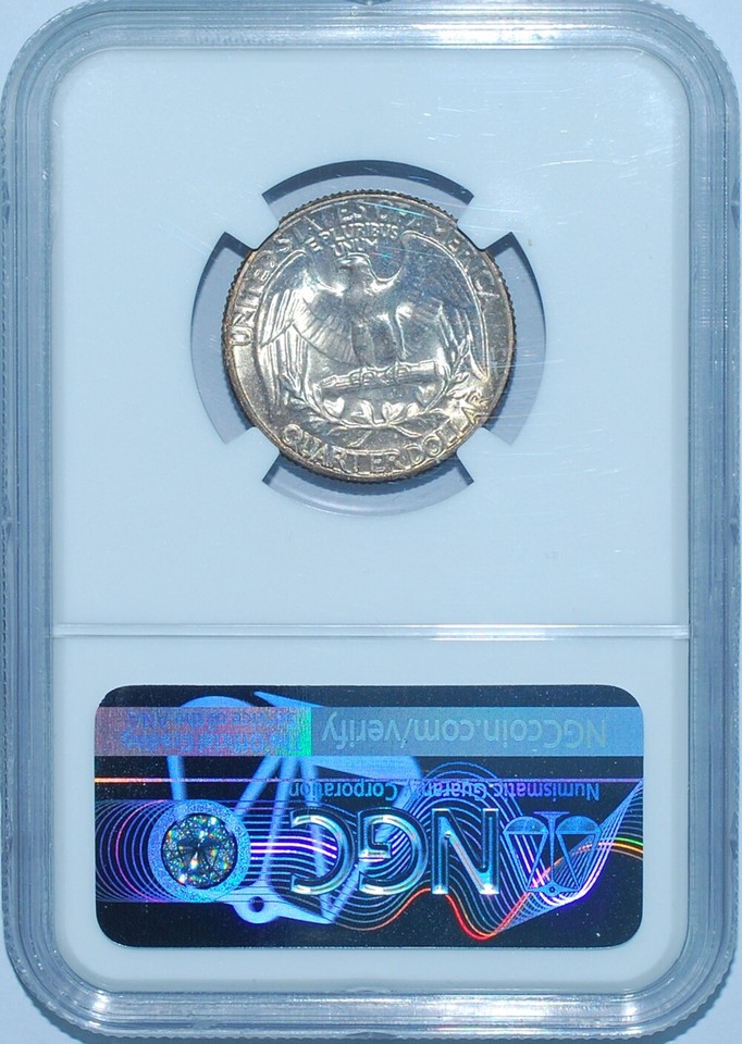 1957 P NGC MS67+ Washington Quarter Mint Set Toned | eBay
