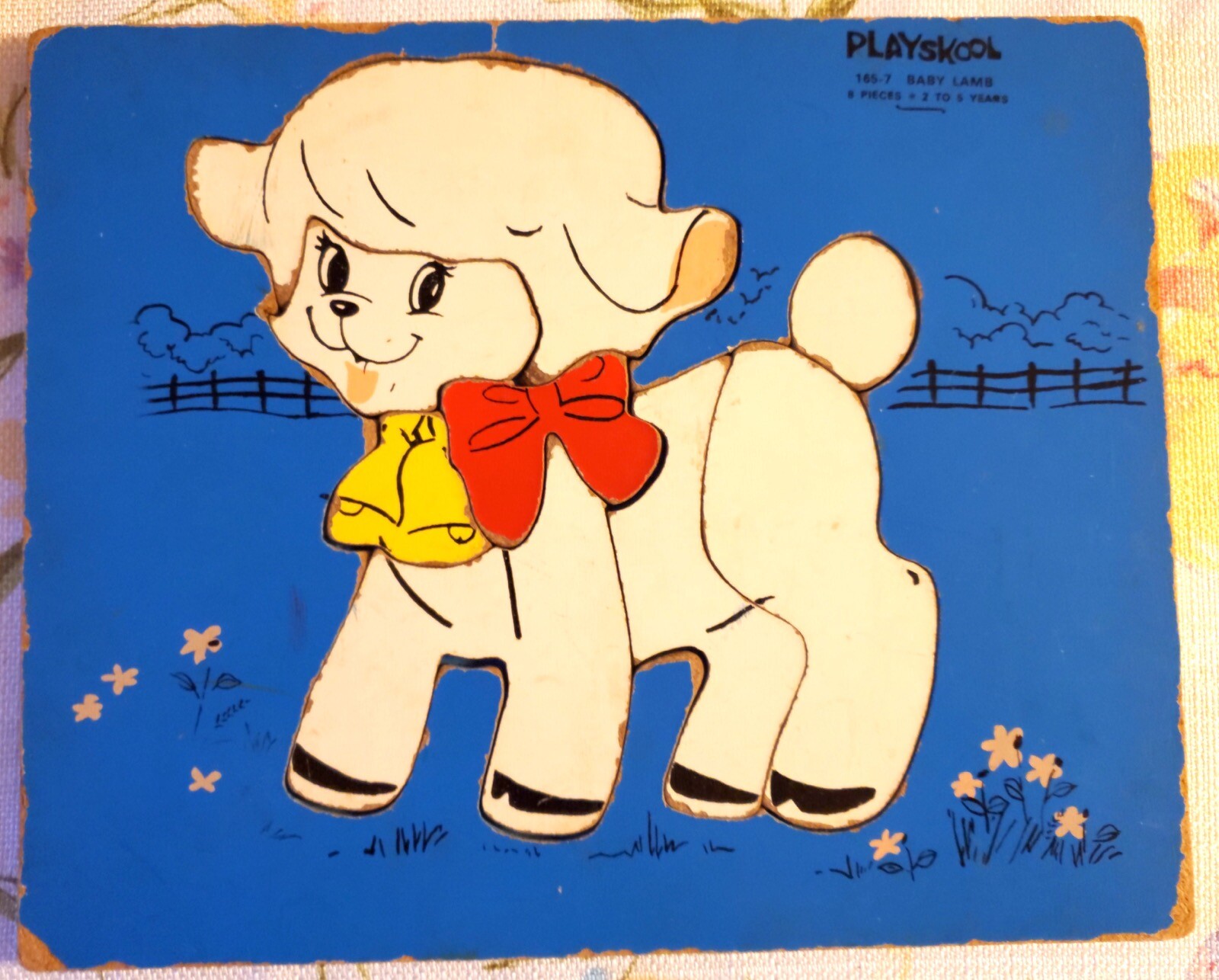 Vintage Playskool Little Bo Peep 8 Piece Wooden Jig Saw Puzzle No. 165 ...