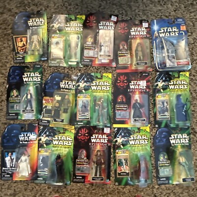 Star Wars action figure lot 15 carded figures Random Figures Lot 1 Free ...