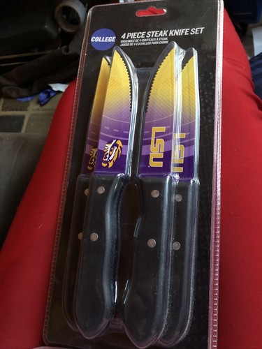 official collegiate LSU steak knives set of 4-new | eBay
