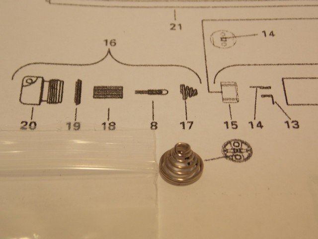 "AA" Mini Maglite Repair Replacement Battery Contact Spring Part # 108 ...