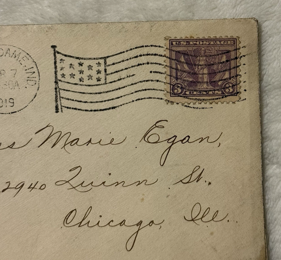1919 Notre Dame Indiana Handwritten Letter & Envelope to Chicago IL | eBay