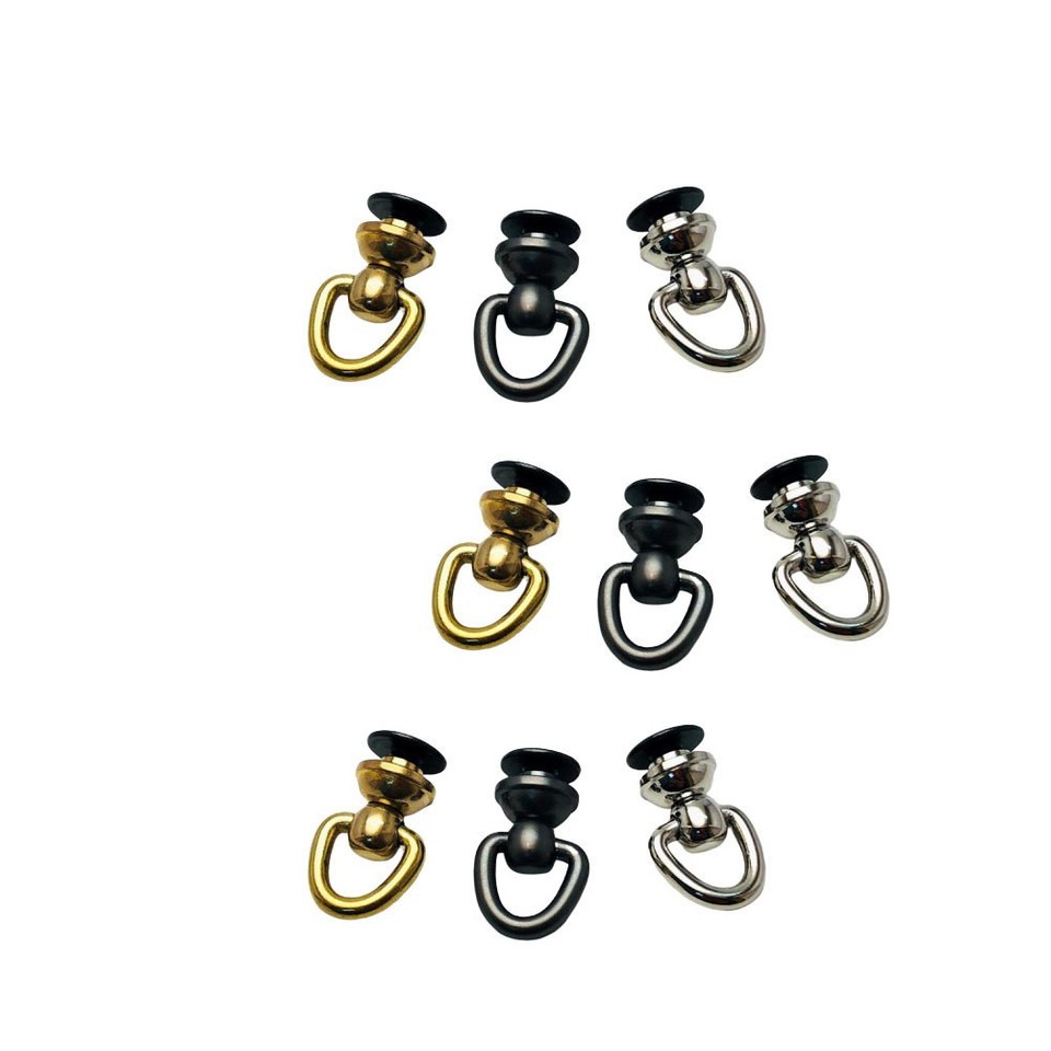 9Pcs Horseshoe Buckle Screw in Nail Rivet Stud with D Ring for Craft ...