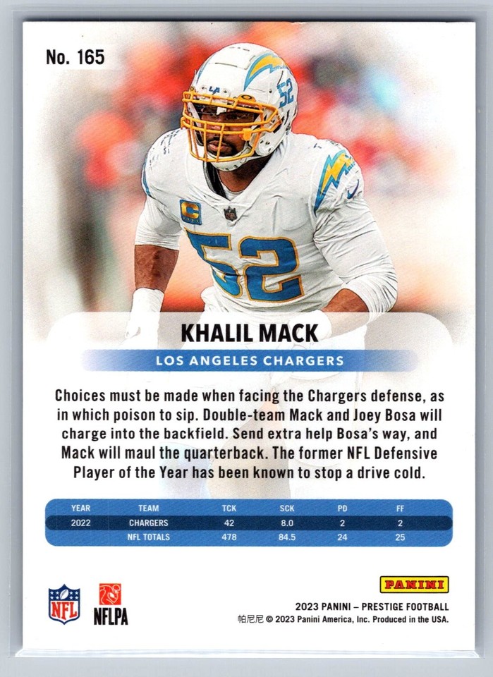 Khalil Mack 2023 Prestige Xtra Points Blue /399 #165 | eBay