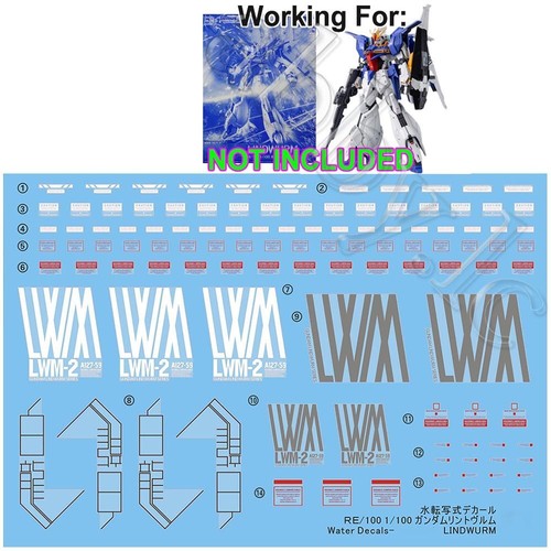 For Club G RE 1/100 Lindwurm Premium Water Slide UV Light-reactive ...