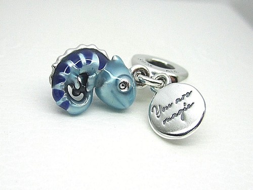 Authentic Pandora Charm Color-changing Chamel 791676C01 & Suede Pouch ...