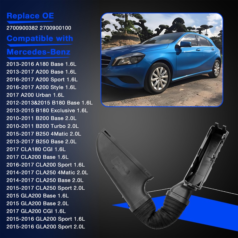 Engine Air Cleaner Intake Hose Tube For 2014-2020 Mercedes-Benz GLA250 ...