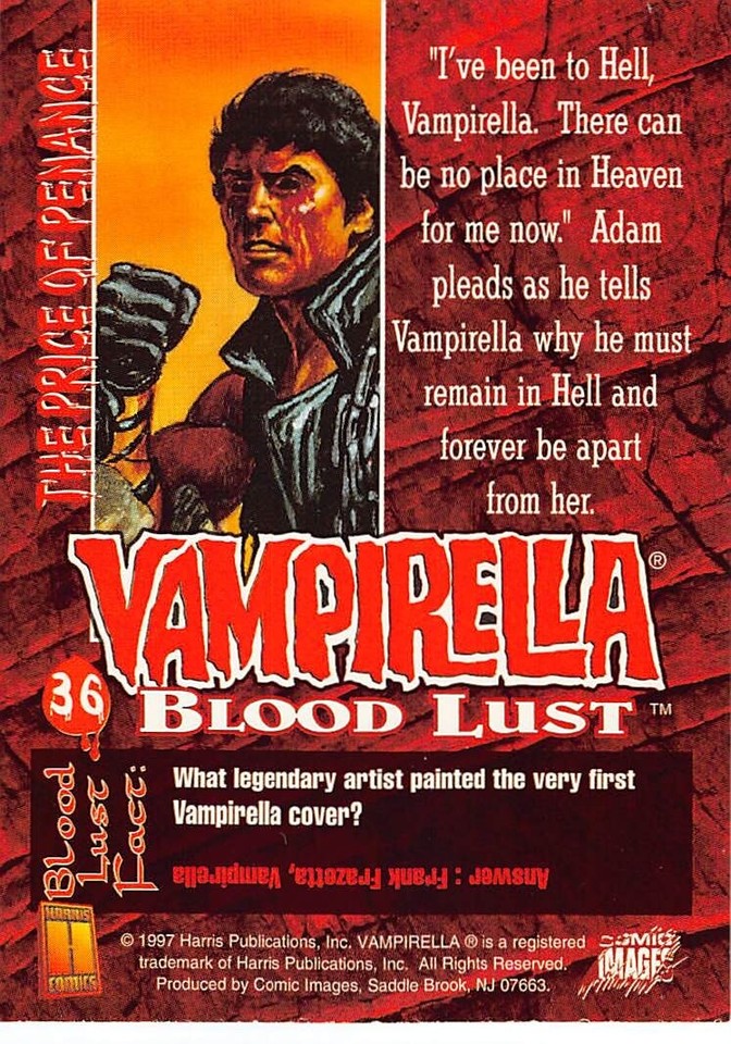 1997 Comic Images Vampirella Blood Lust Card-36 " THE PRICE OF PENANCE ...