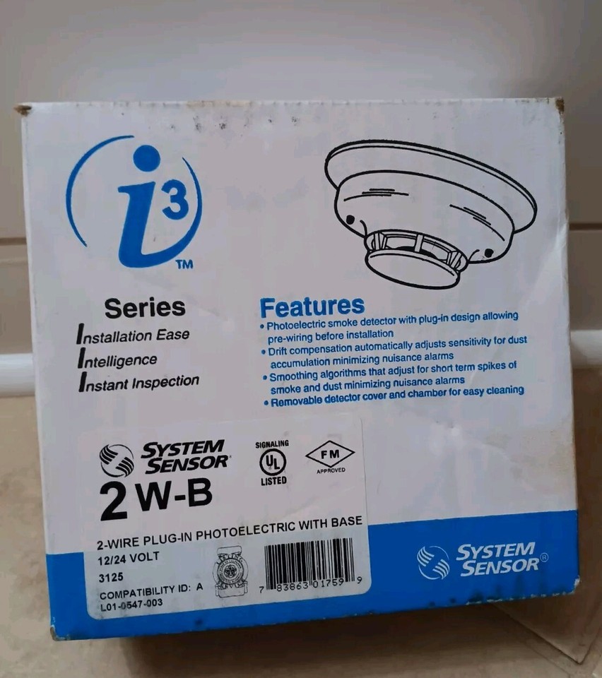 System Sensor 2W-B 2 Wire PhotoElectric Detector - i3 Series ...