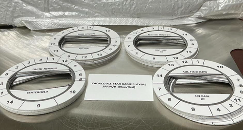 Players for 1952A/B Cadaco All-Star Baseball Game 80 PRE-CUT Center-cut ...