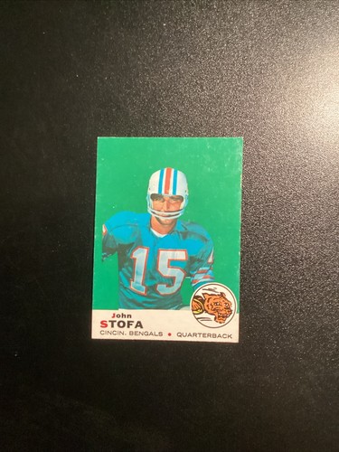 1969 Topps NFL Football Card #48 John Stofa Cincinnati Bengals/Dolphins ...