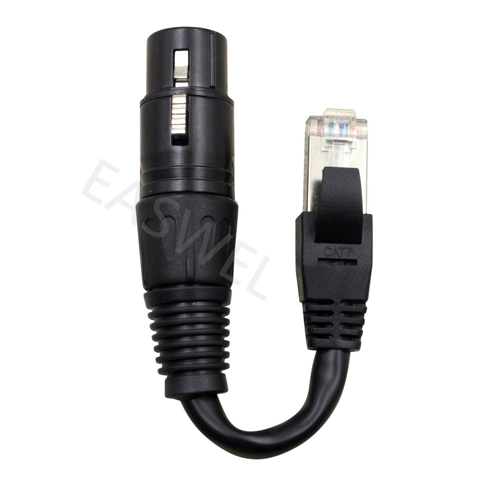 RJ45 Male Network Connector to 3-Pin Mini XLR Male Extension cable | eBay