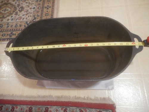 Antique 1800's GATE MARKS Unbranded Cast Iron Oval Shaped 4 Leg Pot/Ham ...