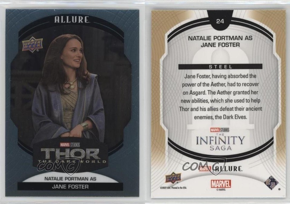 2022 Upper Deck Marvel Allure Steel as Jane Foster Natalie Portman #24 ...