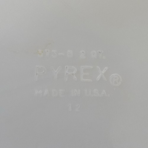 VINTAGE pink scroll PYREX baking dish 575-B 2 qt space saver NO lid lol ...