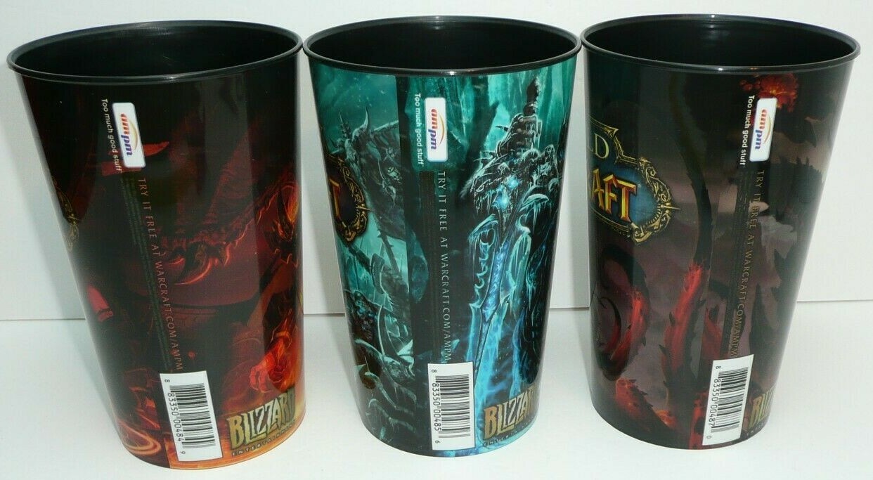 Lot of 3 World of Warcraft AM/PM Cup WOW Blizzard Entertainment MMORPG ...