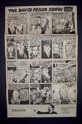 Larry Lieber 'The David Fraud Show' Comix 1970 Full Page Underground ...