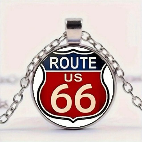 Route 66 Pendant Necklace Fashion Auto Accessories Traveler Gifts | eBay