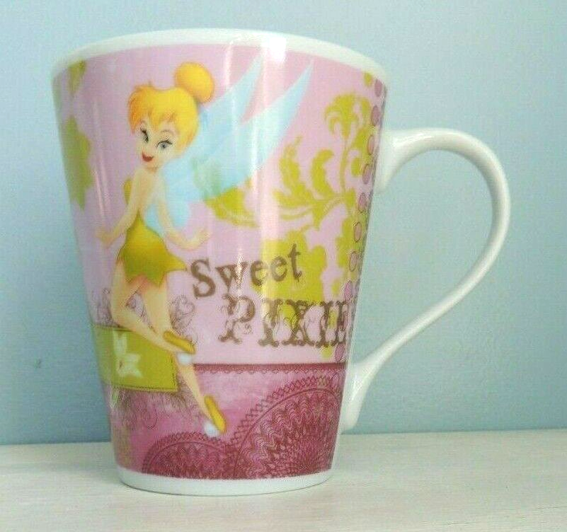 Tinkerbell Coffee Mug Cup SWEET PIXIE TINK Pink Butterfly Disney Jerry ...