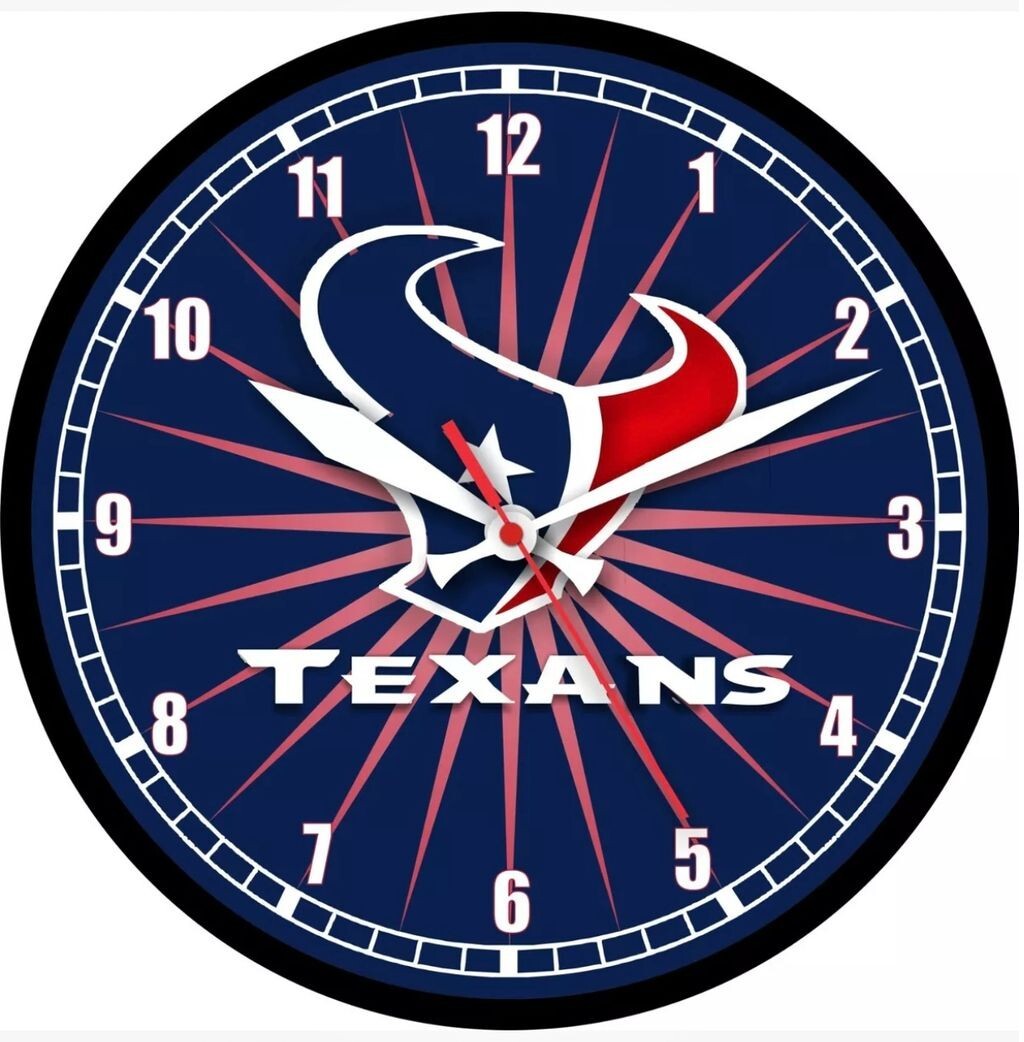 12.25" Houston Texans NFL Football Wall Clock 0724 | eBay