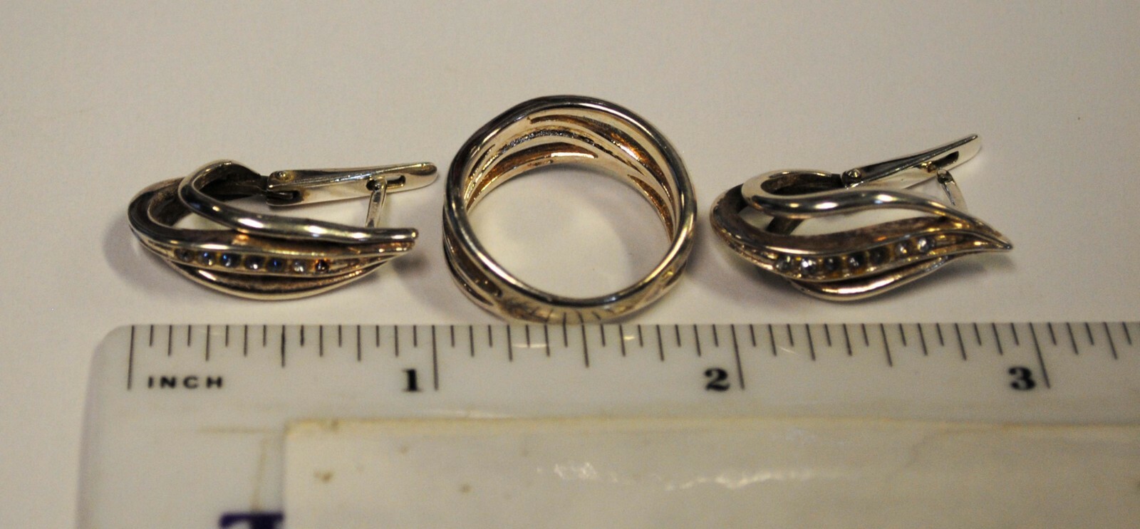 Vintage Jenavi Sterling Silver Set of Earrings & Ring | eBay
