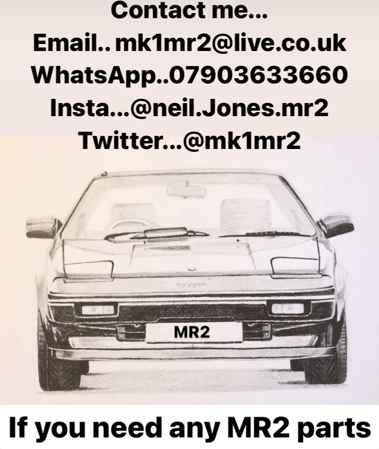 TOYOTA MR2 Mk1 GOLD TOYOTA front bumper sticker. OEM Reproduction. AW11 ...