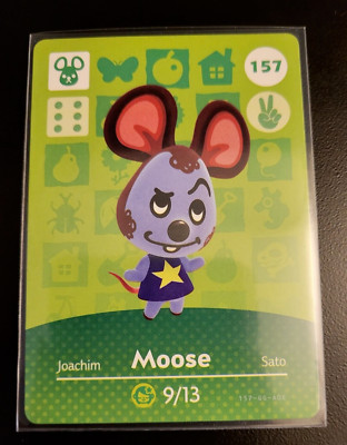 Moose - 157 - Series 2 - Authentic Animal Crossing Amiibo Card | eBay