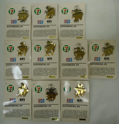 10 Oakland Raiders VINTAGE Super bowl XV Champions pin NFL Pepsi 7 ...