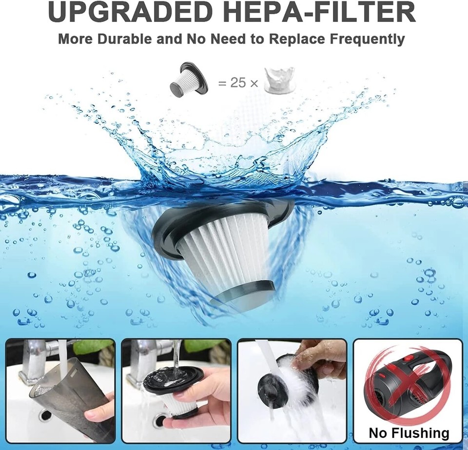 Handheld Vacuum Cordless Wet Dry Cleaner Dust Buster Cordless Car Home ...