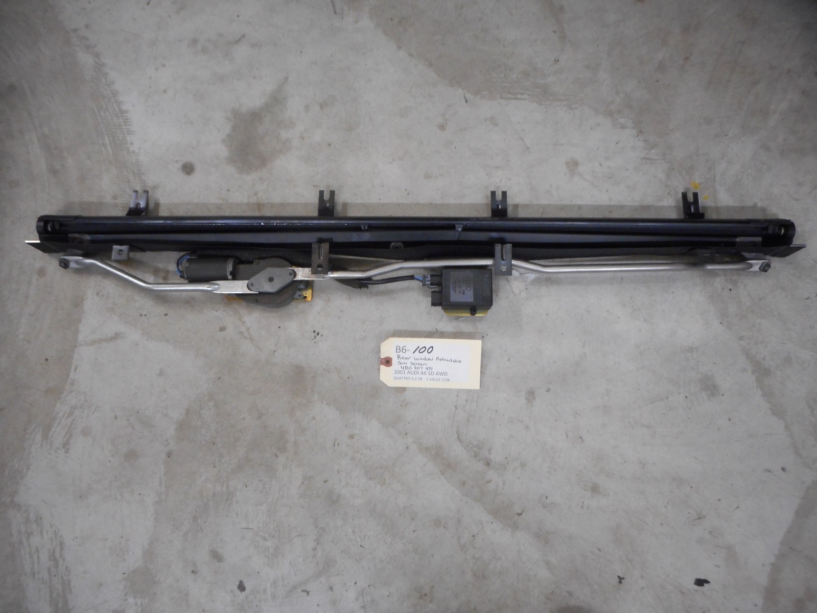 2001 AUDI QUATTRO A6 AWD REAR WINDOW RETRACTABLE SUN SHADE 4B0907491 | eBay