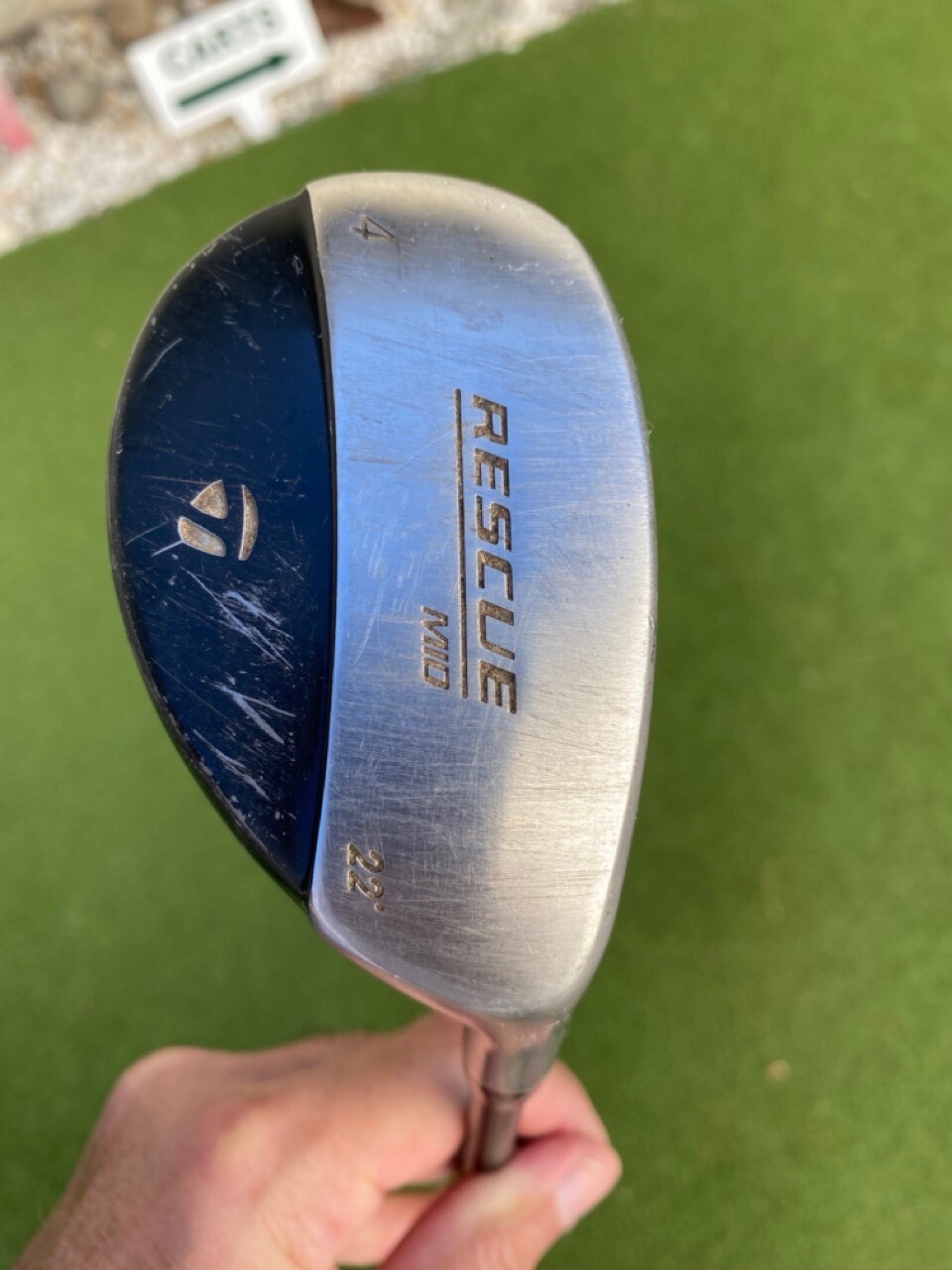 TaylorMade 4 Hybrid Rescue Mid 22 degree Hybrid shaft Regular Flex nice ...