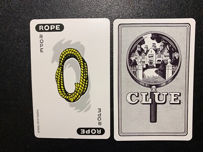 Clue Bookshelf Edition ROPE Weapon Card 2015 Hasbro | eBay