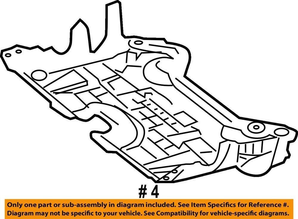 Genuine Mercedes Engine Splash Shield Center Cover E350 CLS (12-16 ...