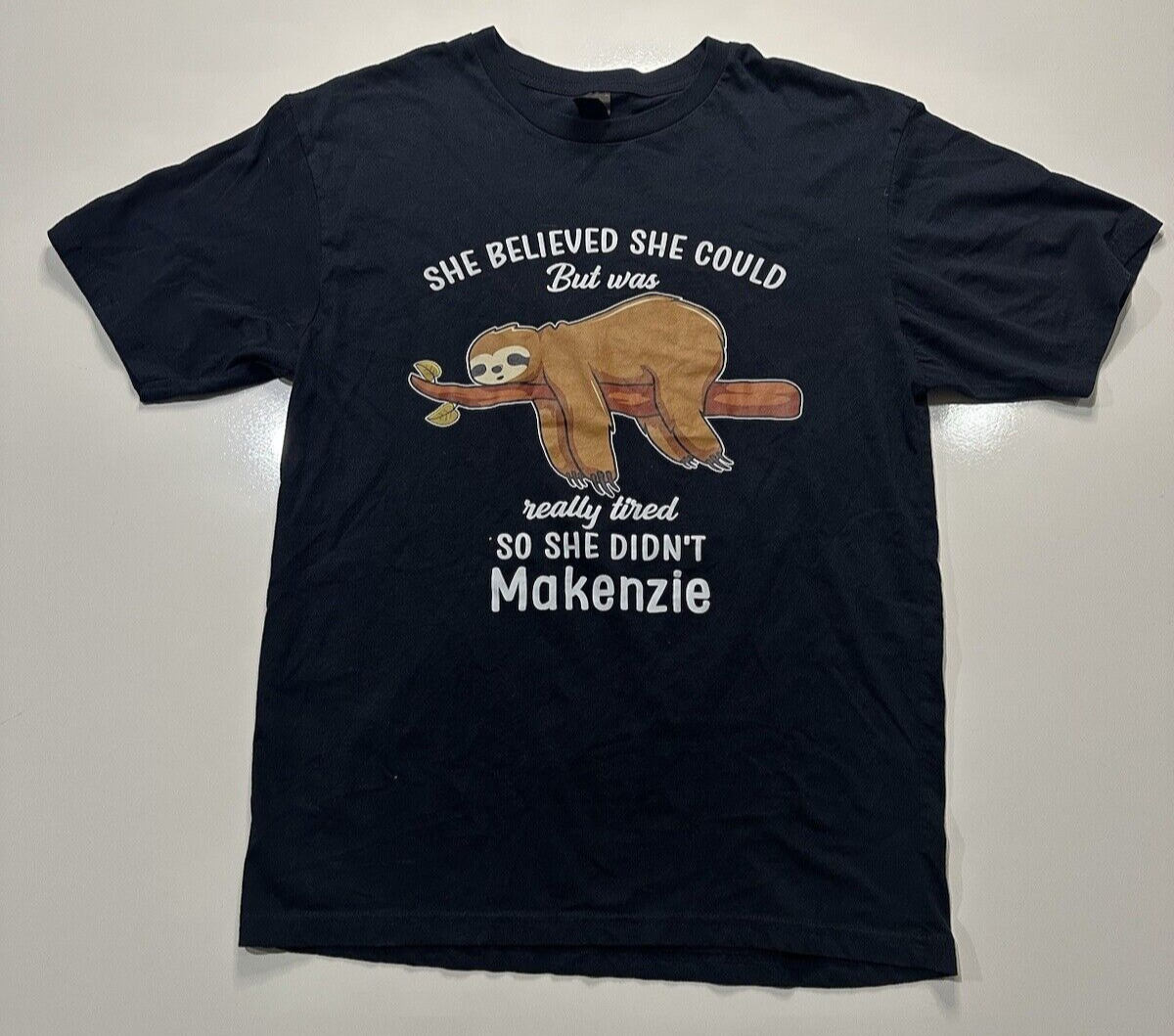 Monarch Apparel Tshirt Unisex Medium Blue Sloth Funny Humor Print | eBay