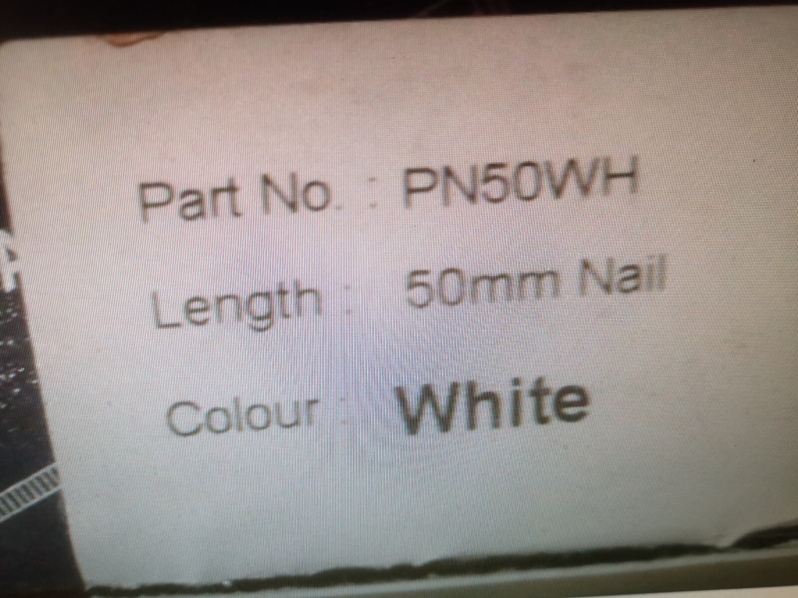 White STRONG 50mm Cladding Pins Plastic/Plastop UPVC/Soffit Nails 1 Box ...