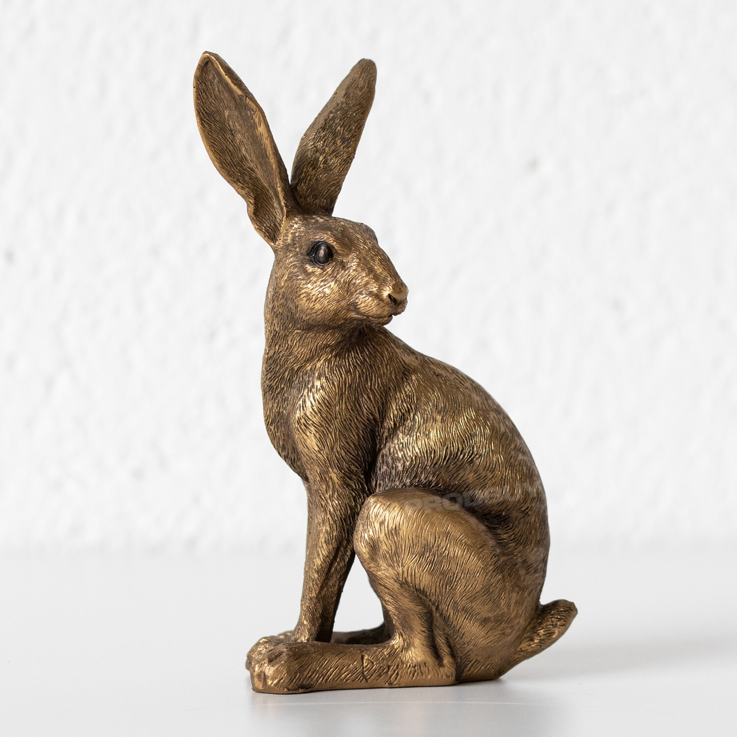 Small 15cm Bronze Sitting Hare Ornament Figurine Statue Sculpture ...