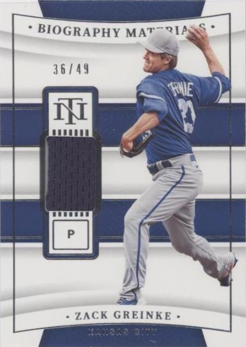 2022 Panini National Treasures - Biography Materials Zack Greinke #BIO ...