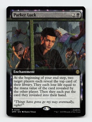 Parker Luck (Extended Art) Marvel's Spider-Man Magic The Gathering MTG ...