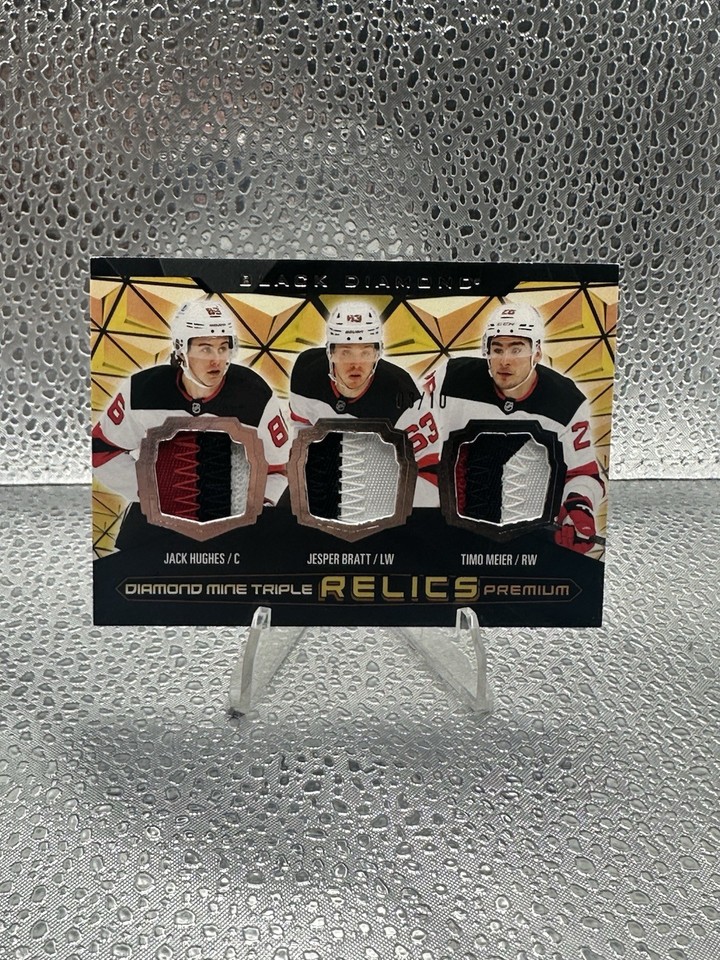 New Jersey Devils Diamond Mine Triple Relics 2025-26 UD Black Diamond 💎/10 | eBay
