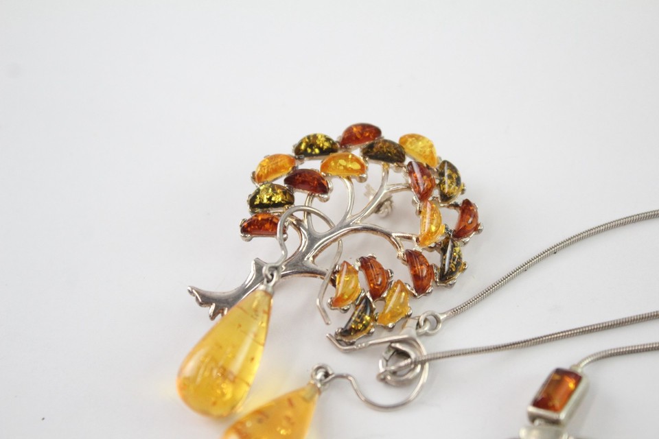 Sterling Silver Amber Jewellery Baltic Y-Drop x 8 (22g) | eBay UK
