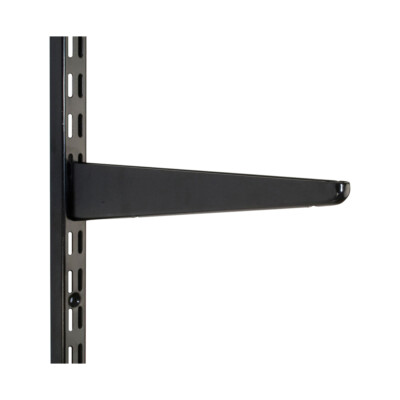 Twin Slot Shelving BLACK Uprights Brackets Adjustable Strong Rack Wall ...