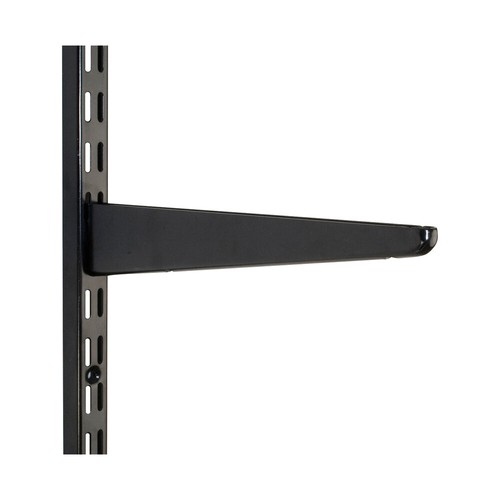 Twin Slot Shelving BLACK Uprights Brackets Adjustable Strong Rack Wall ...