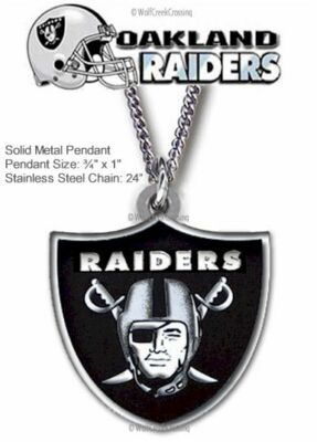 RAIDERS NECKLACE STAINLESS STEEL CHAIN RAIDER NATION NFL FOOTBALL ...