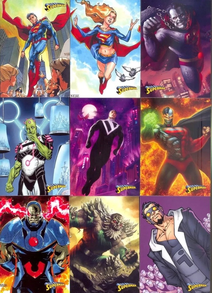 2013 DC Comics SUPERMAN The Legend 96 card Master set with binder | eBay