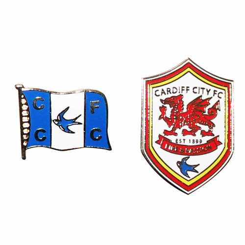 New Cardiff City Pin Badge Set, Cardiff City Crest Fans Souvenir Pin ...