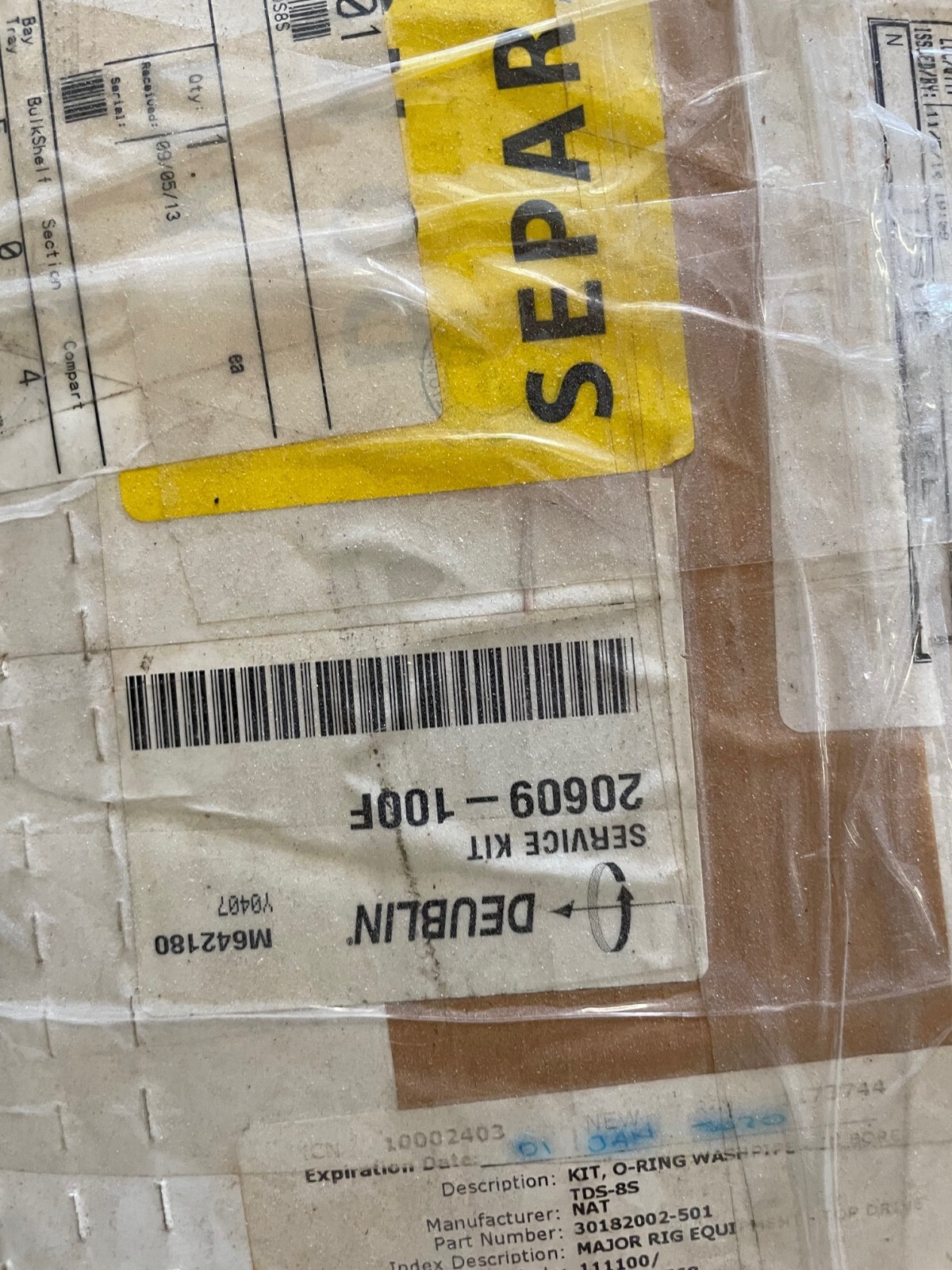 DEUBLIN NOV VARCO 30182002-501 20609-100F, KIT ORING, WASHPIPE 4" BORE ...