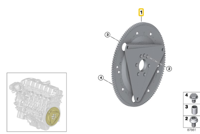 2007-2013 BMW 328i E90 3.0l Automatic Flywheel OEM 11227548102 for sale ...
