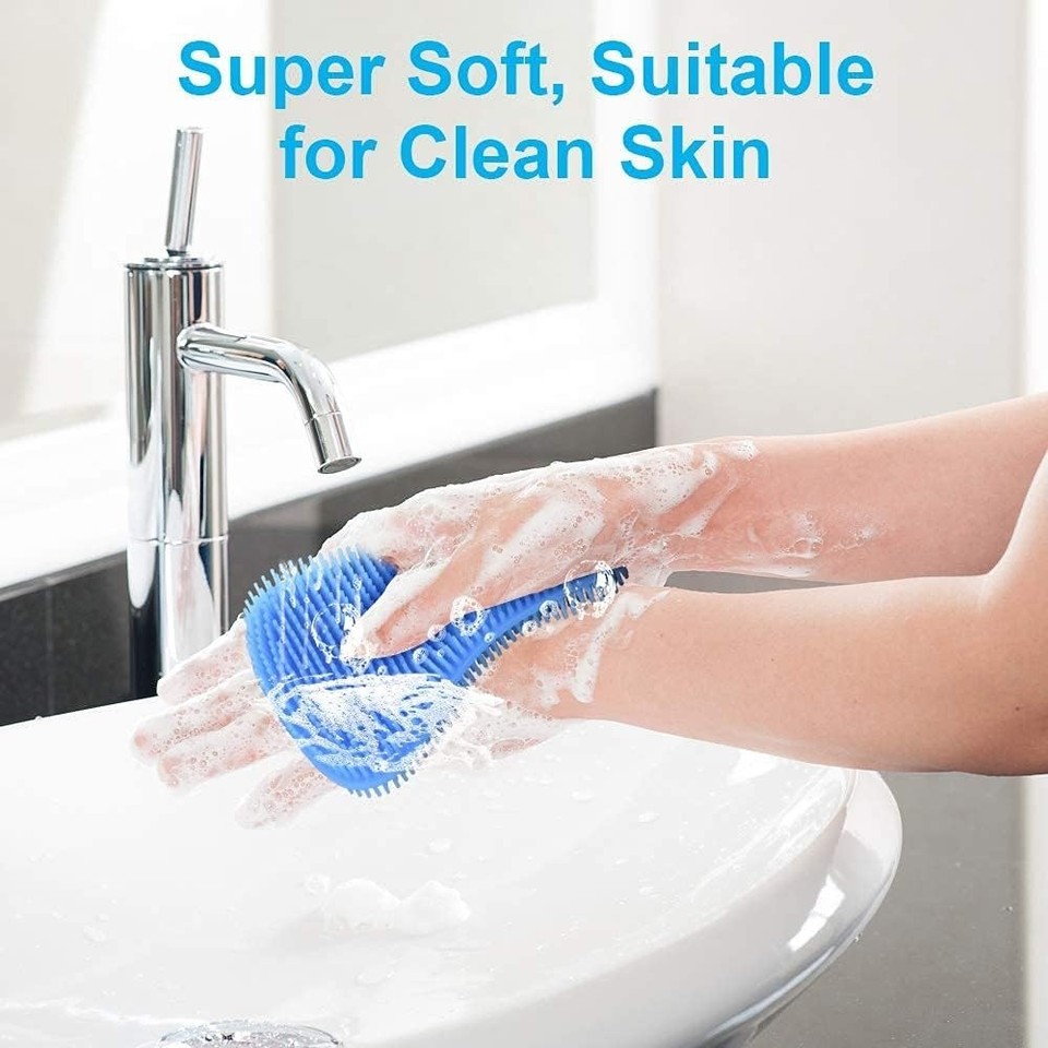 3PCS Silicone Dish Sponges Food Grade Non Scratch Kitchen Scrubber ...