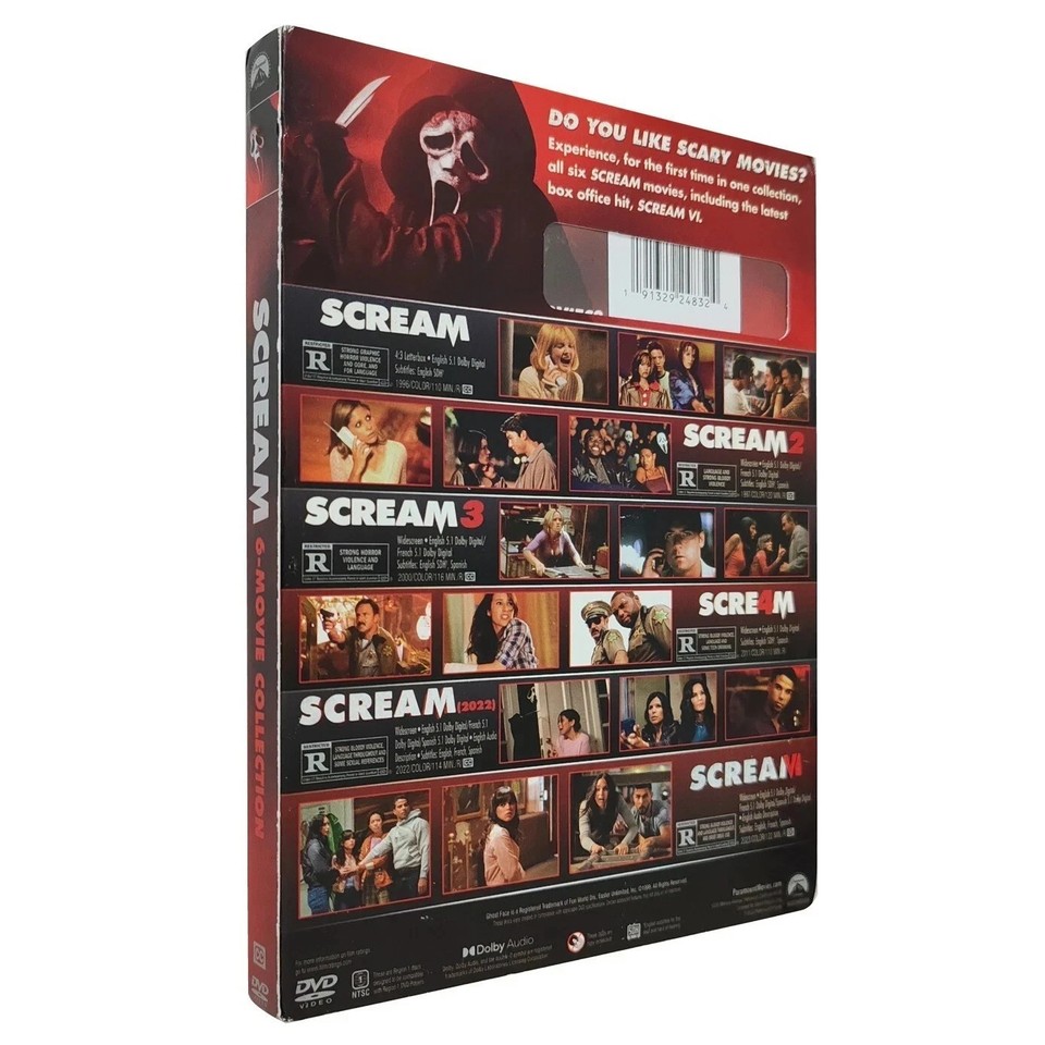 Scream 6-Movie Collection The Complete 1-6 (DVD, 2023, 6-Disc Box Set ...