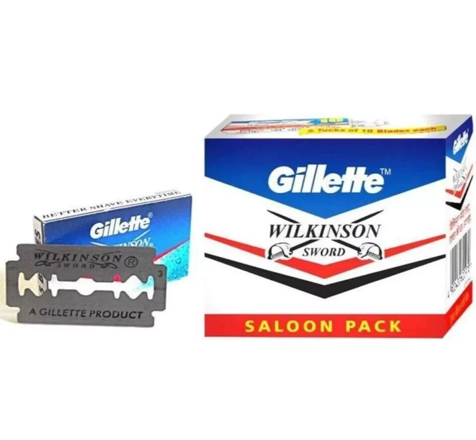 Gillette Wilkinson sword razor blades double edge DE shaving safety ...